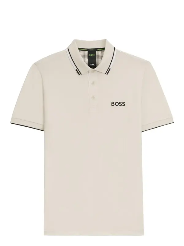 BOSS Active Paddy Regular-fit Polo Shirt In Quick-dry Stretch Pique - White