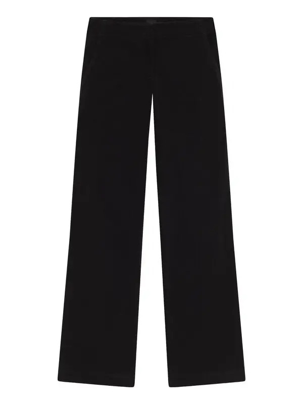 BOSS Straight-leg Stretch-cotton Velvet Trousers - Black