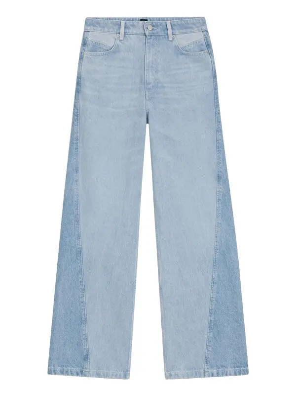 BOSS Wide-leg Jeans In Rigid Denim - Blue