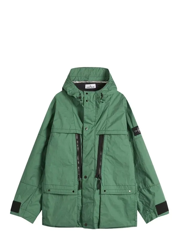 Stone Island Metal Lamina Ripstop Heat Reactive Short Parka Jacket - Malachite
