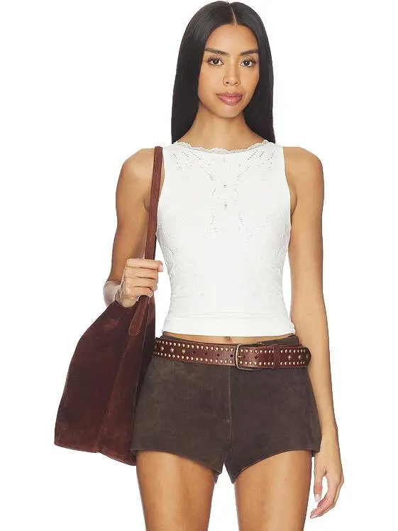 Free People Flirty Flutters Tank - Ivory