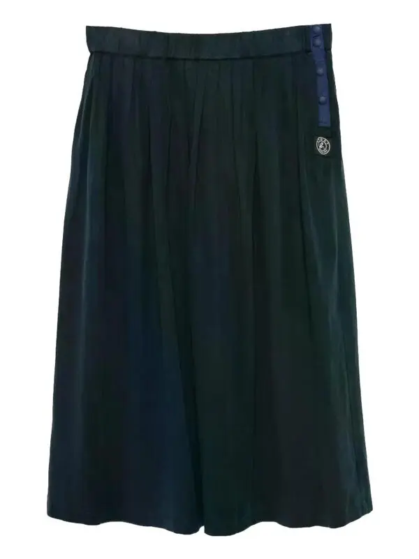 AGNES B. Pleated Midi Skirt - Blue