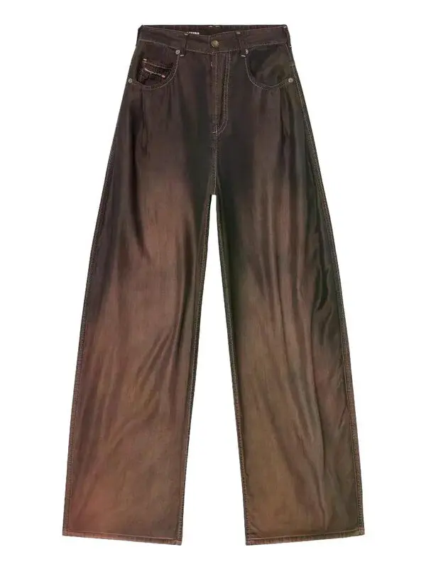 DIESEL® 1987 D-khelz High-waist Wide Barrel Leg Jeans - Brown