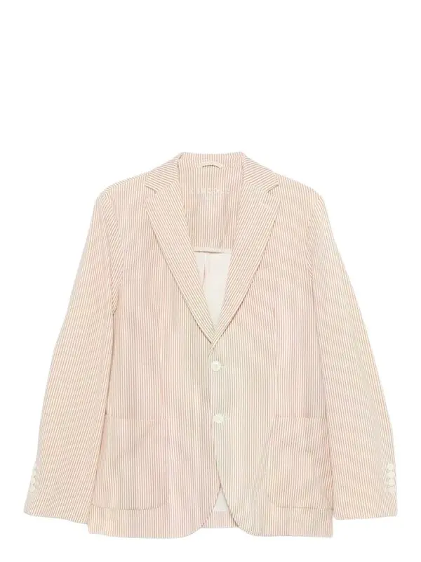CIRCOLO 1901 Striped Single-breasted Blazer - Neutrals