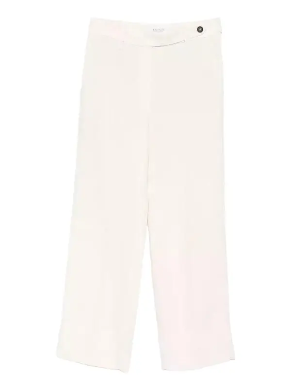 Brunello Cucinelli Pressed-crease Wide-leg Trousers - Neutrals