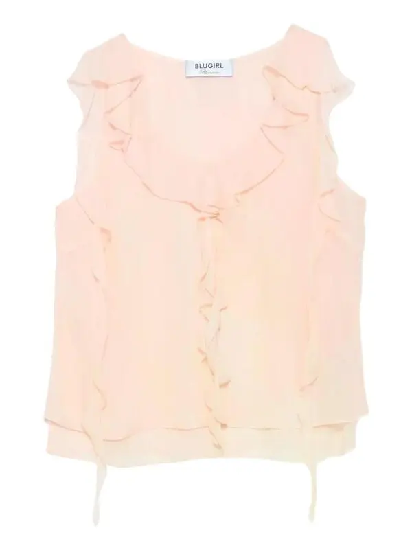 BLUGIRL Ruffled Tiered Blouse - Pink