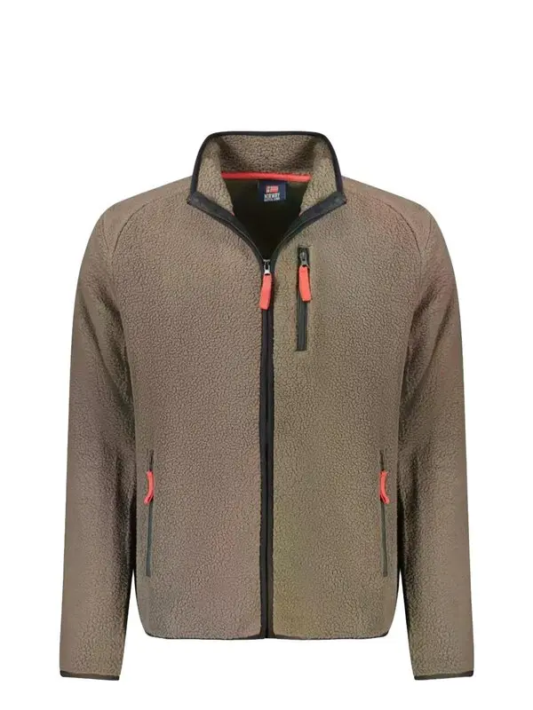 NORWAY 1963 Fleece Mock-neck Zip Sweatshirt - Brown