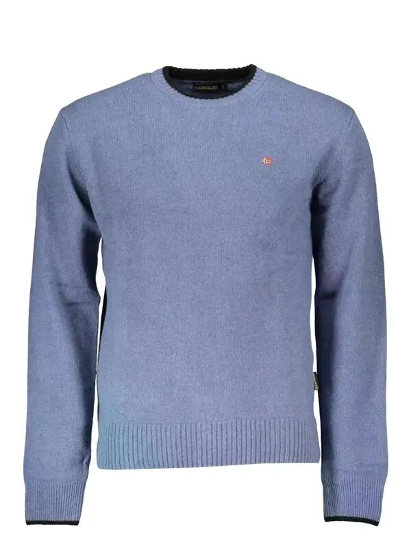 NAPAPIJRI Logo-patch Crew-neck Sweater - Blue
