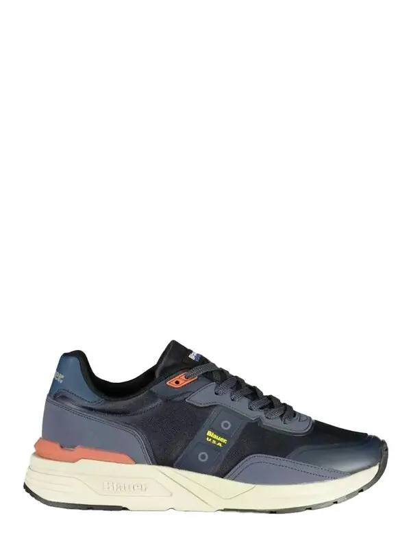 BLAUER. Panelled Lace-up Sneakers - Blue