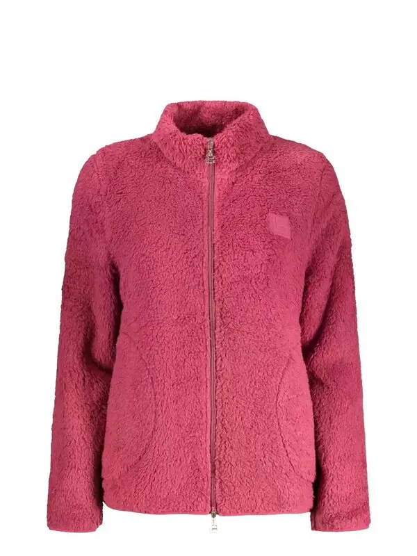 LAURA BIAGIOTTI Fleece-texture Zip-up Sweatshirt - Pink