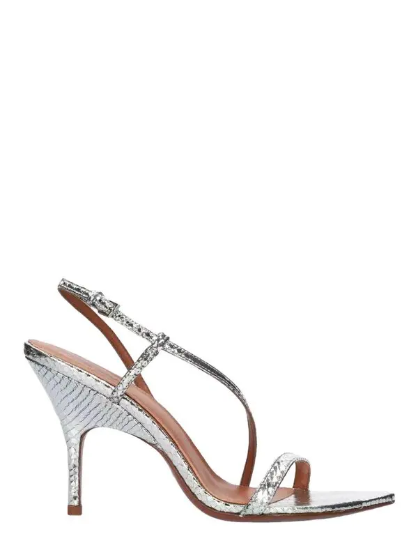 Lola Cruz Francesca Metallic Sandals - Silver