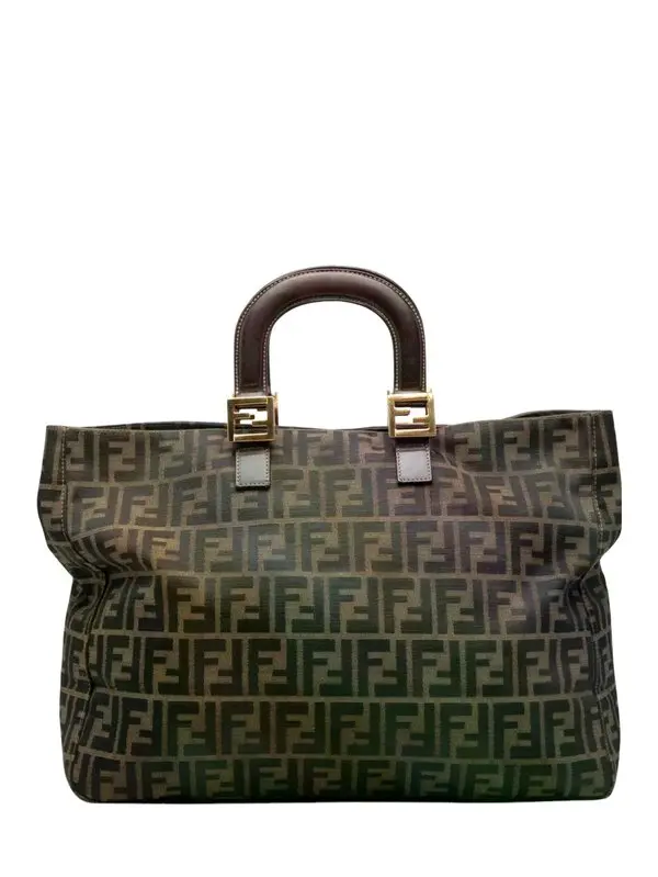 Fendi Zucca Canvas Twins Tote Bag - Brown