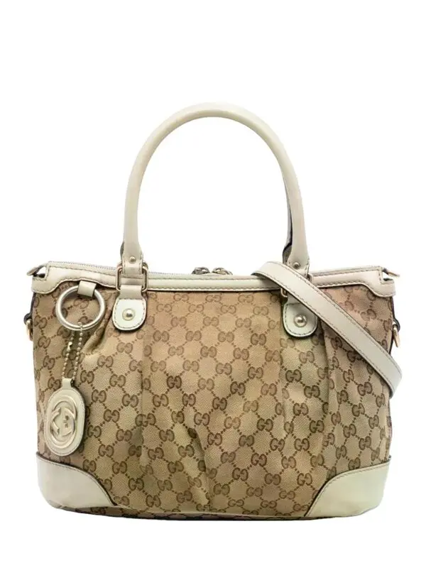 Gucci Gg Canvas Sukey Satchel - Neutrals