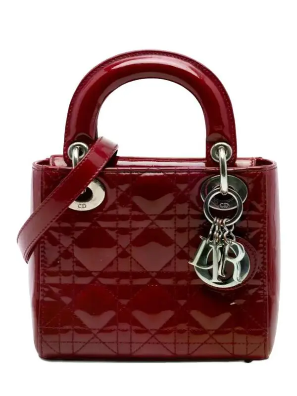 Dior 2014 Mini Cannage Lady Satchel - Red