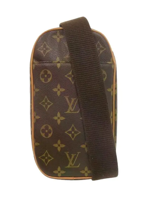 LOUIS VUITTON 2004 Monogram Pochette Gange Crossbody Bag - Brown