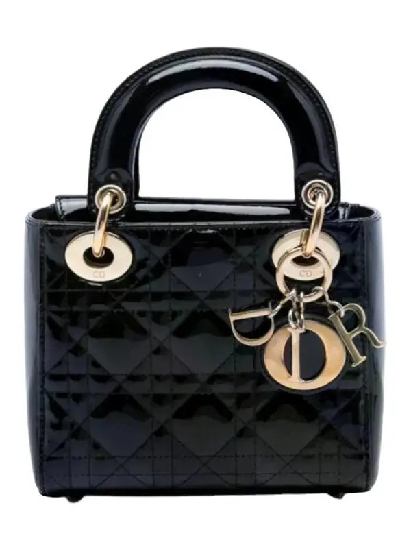 Dior 2018 Mini Cannage Lady Satchel - Black
