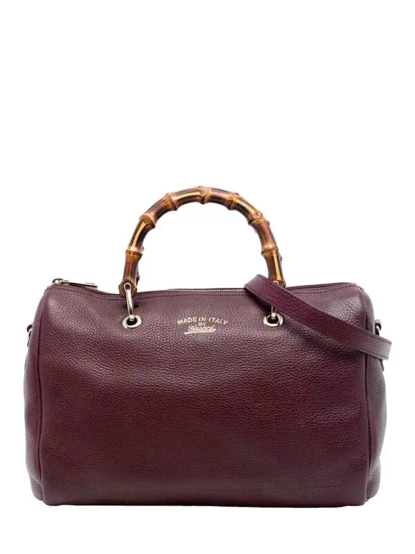 Gucci Medium Bamboo Shopper Boston Bag - Red