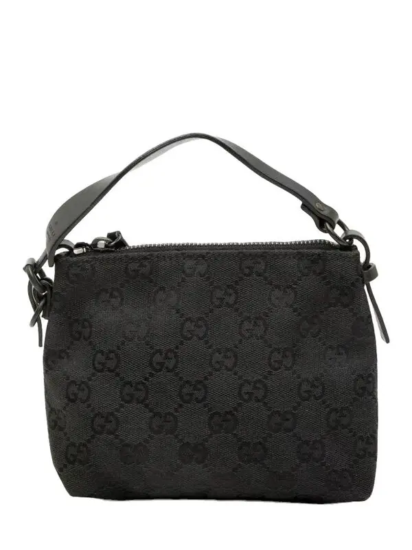 Gucci Gg Canvas Handbag - Black