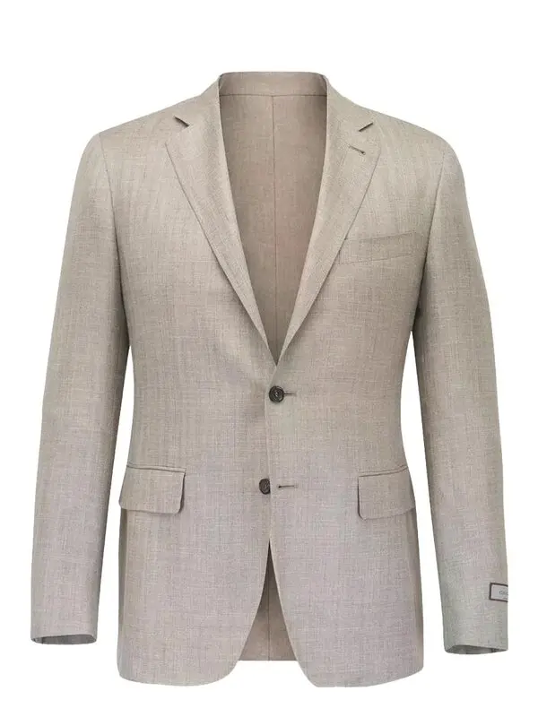 Canali Flap-pockets Single-breasted Blazer - Neutrals