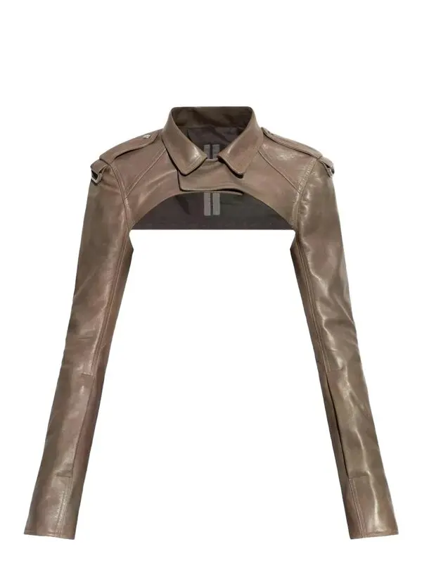 Rick Owens Zip-cuff Biker Jacket - Brown