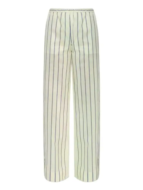 Moncler Striped Wide-leg Trousers - Neutrals