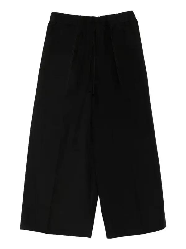 TOTEME Drawstring Patch-pocket Trousers - Black