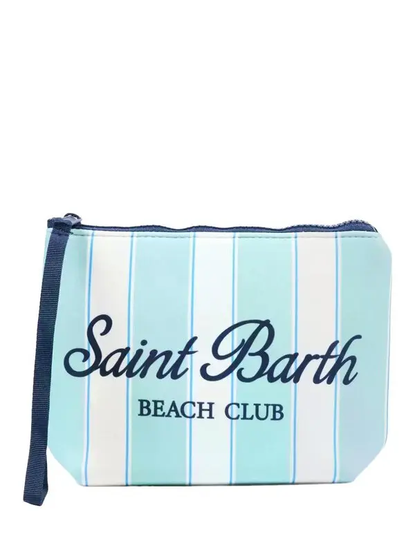 MC2 SAINT BARTH Striped Zip Pouch - Blue