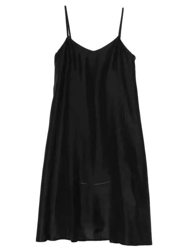 A TENTATIVE ATELIER Satin-finish A-line Dress - Black