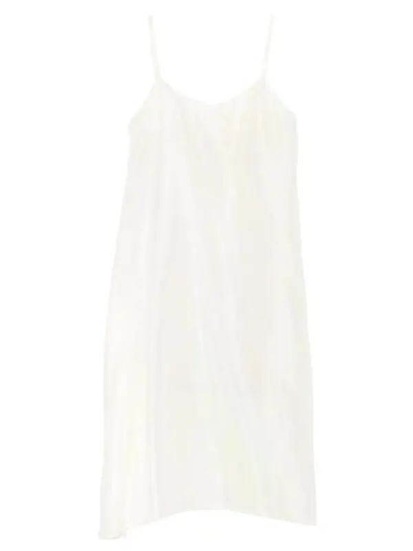 A TENTATIVE ATELIER Satin-finish Slip Dress - White