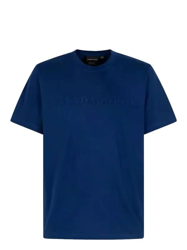 Canada Goose Logo-embroidered Cotton T-shirt - Blue