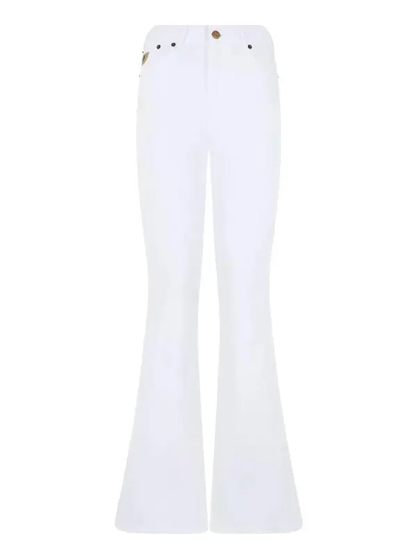 LOIS Logo-patch Flared Jeans - White