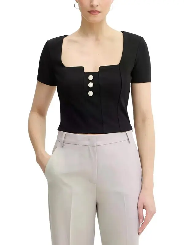 Guess Evelina Square-neck Blouse - Black