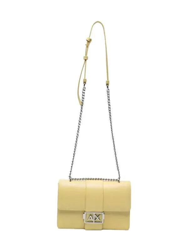 Armani Exchange Logo-buckle Leather Shoulder Bag - Yellow