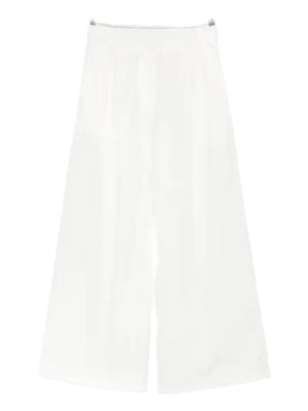 Max Mara Drawstring Wide-leg Trousers - White
