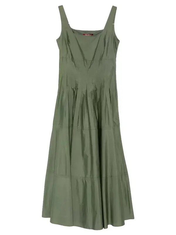 Max Mara Feltre Pleated Tiered Dress - Green