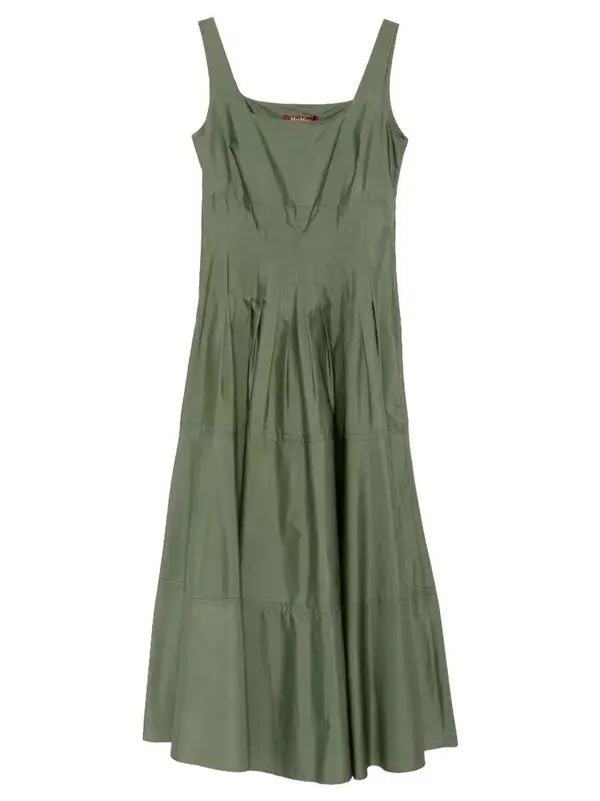 Max Mara Feltre Pleated Tiered Dress - Green