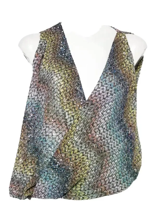 Missoni Zigzag Sequin-embellished Top - Blue