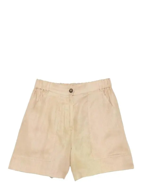 Max Mara Elasticated Patch-pocket Shorts - Neutrals