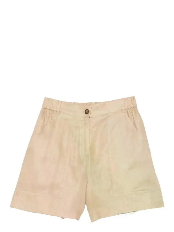 Max Mara Elasticated Patch-pocket Shorts - Neutrals
