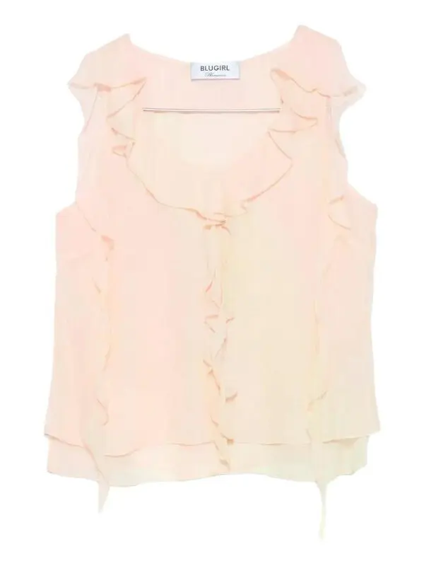 BLUGIRL Ruffled Tiered Blouse - Pink