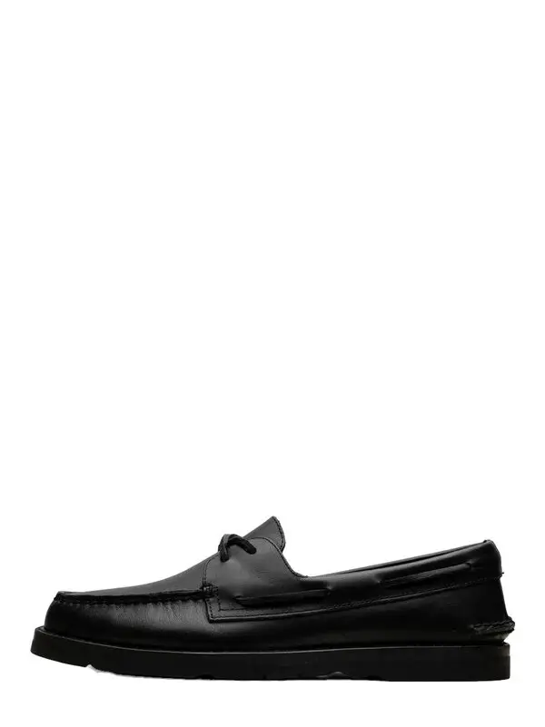 Sperry Vachetta Leather Boat Shoes - Black