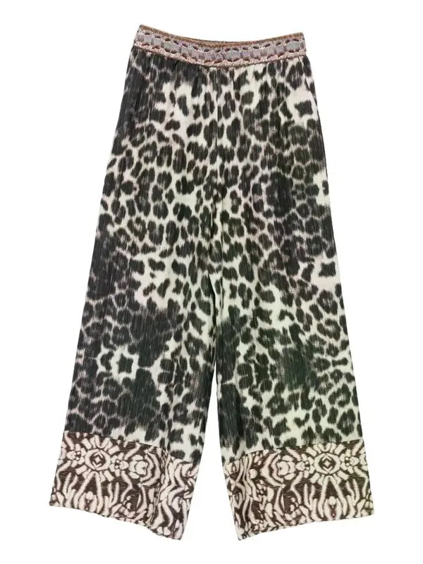 PIERRE-LOUIS MASCIA Leopard-print Palazzo Pants - Neutrals