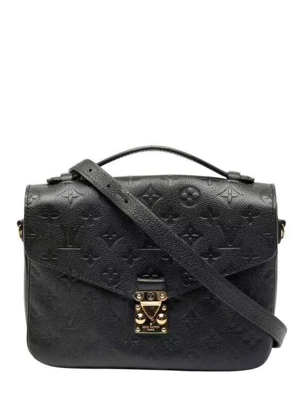 LOUIS VUITTON 2018 Monogram Empreinte Pochette Metis Satchel - Black