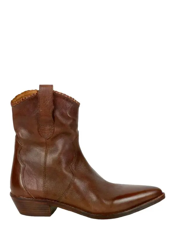 ZOLFO Scallop-edge Cowboy Boots - Brown