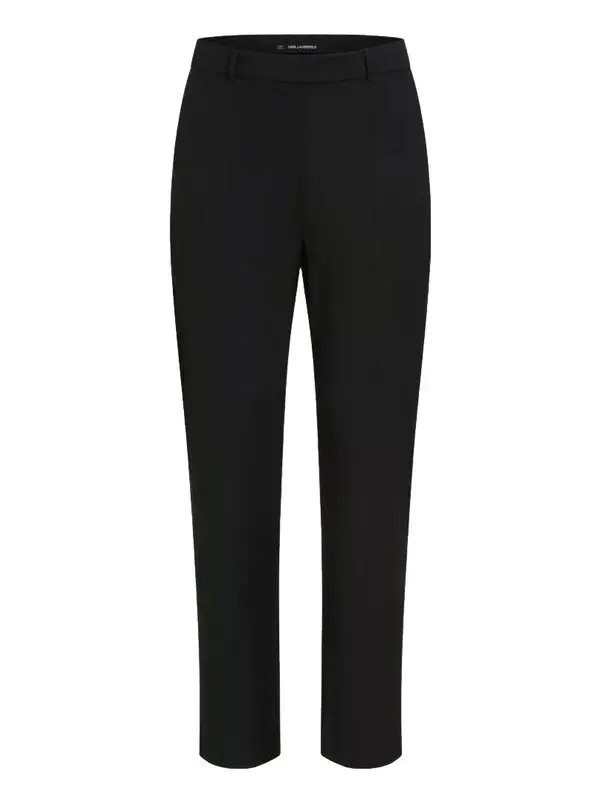 Karl Lagerfeld Tailored Trousers With Logo Plaque - Black