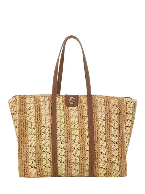 BOSS Woven Straw Tote Bag - Neutrals