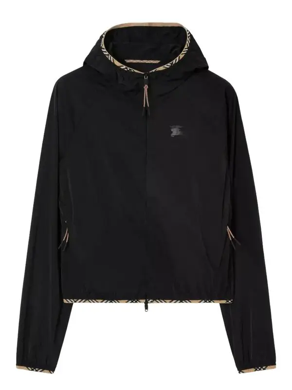 Burberry Stretch Nylon Hooded Jacket - Black