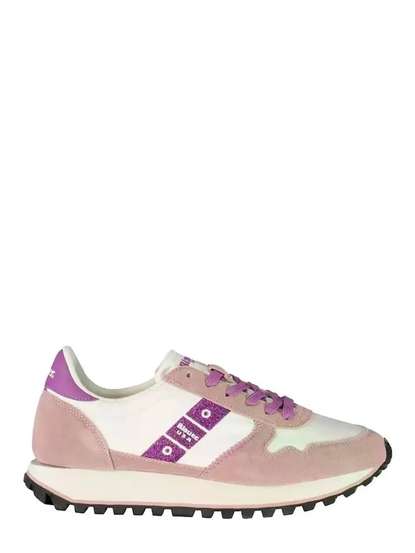 BLAUER. Glitter-detail Sneakers - Pink