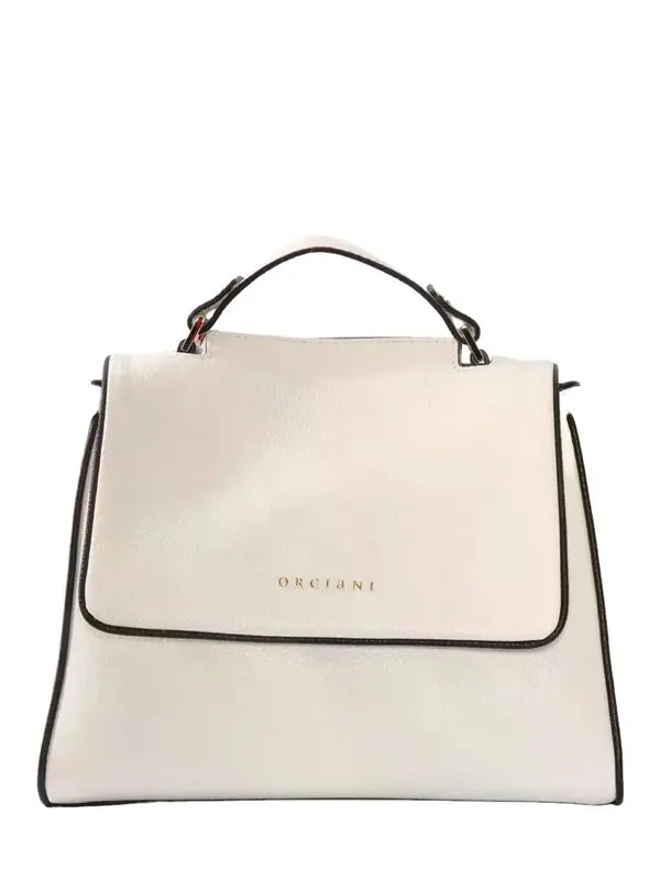 ORTIGNI Sveva Top-handle Shoulder Bag - White
