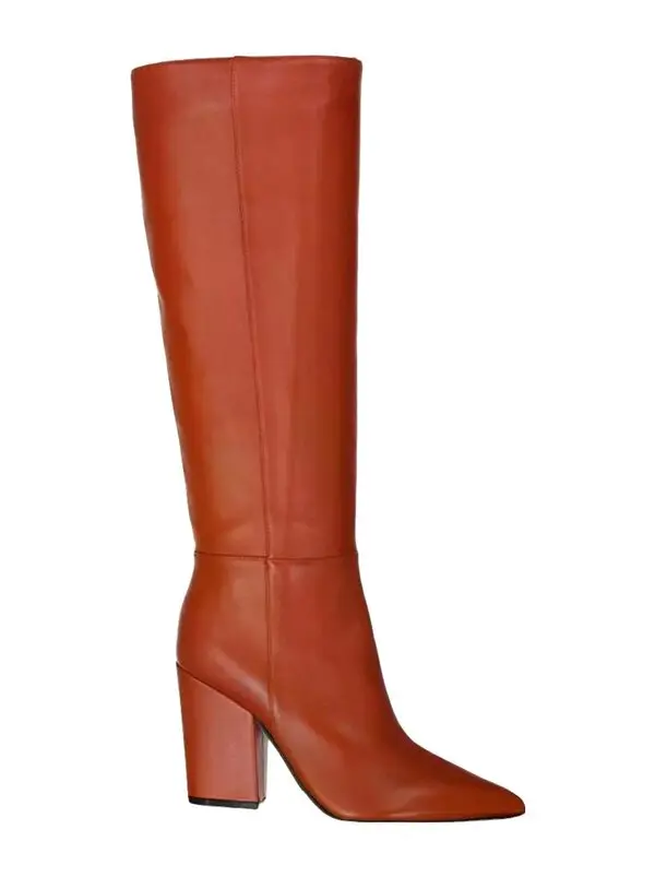 SERGIO ROSSI Pointed-toe Leather Boots - Brown